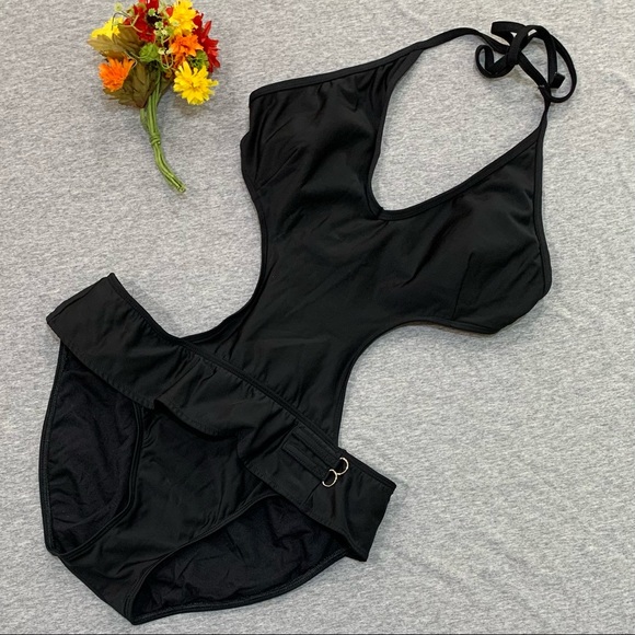 Shape FX | Swim | Shape Fx Swim Black Monokini Banded Trim At Hips ...